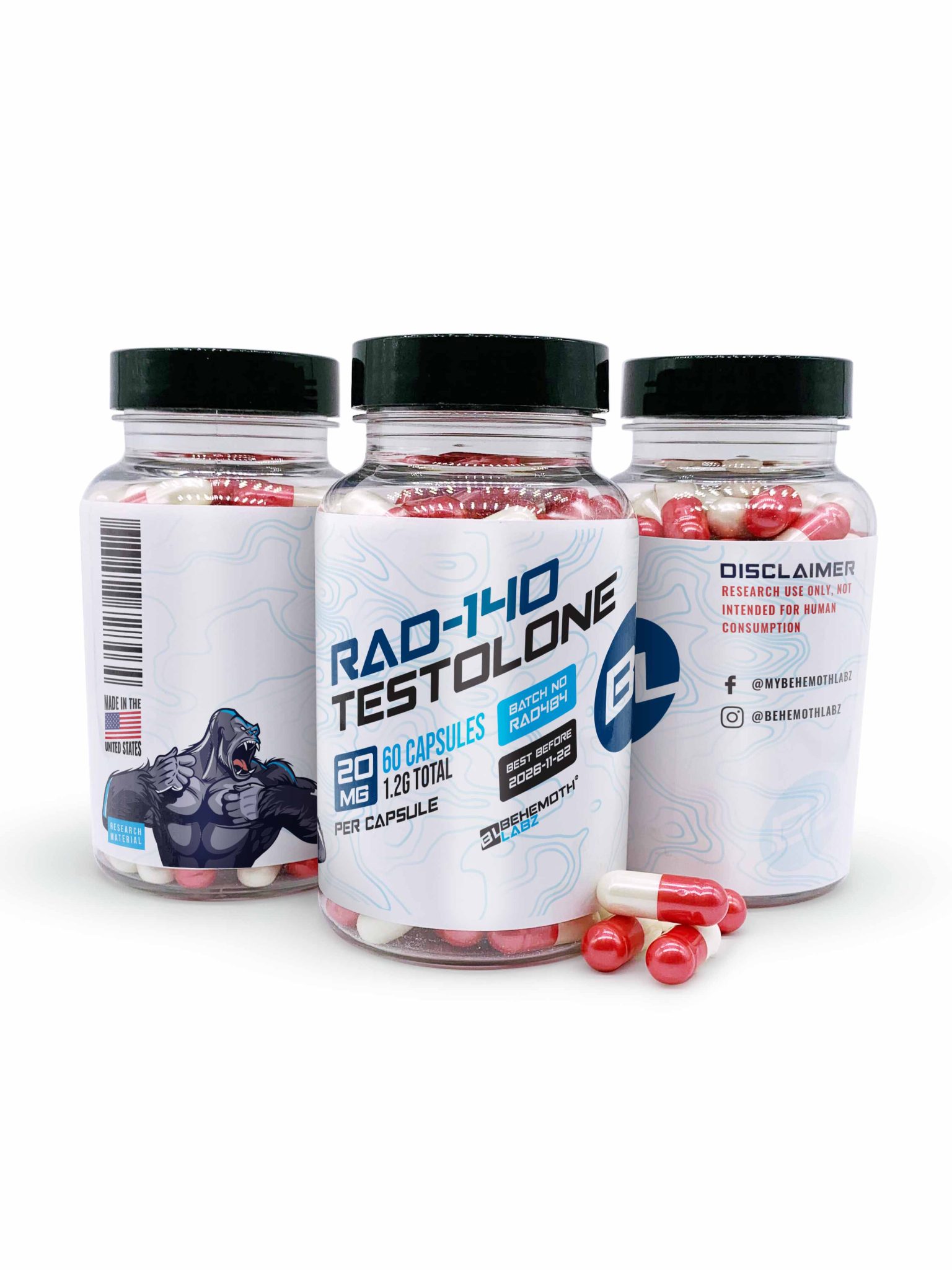 RAD 140 Testolone Capsules For Sale | Behemothlabz